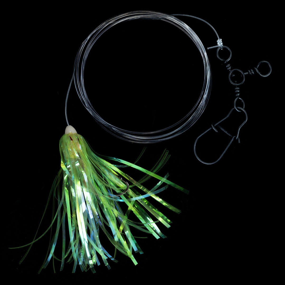 Jigging World Fluke Rigs with Mylar Flash