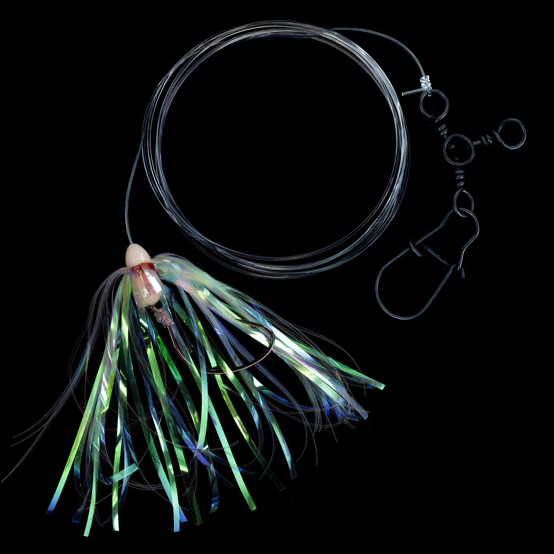 Jigging World Fluke Rigs with Mylar Flash
